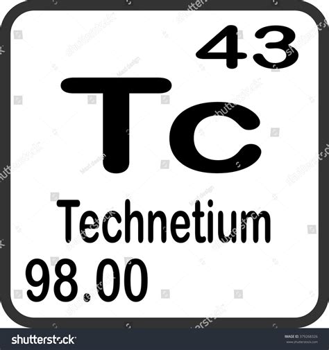 Vektor Stok Periodic Table Elements Technetium Tanpa Royalti 379268326 Shutterstock