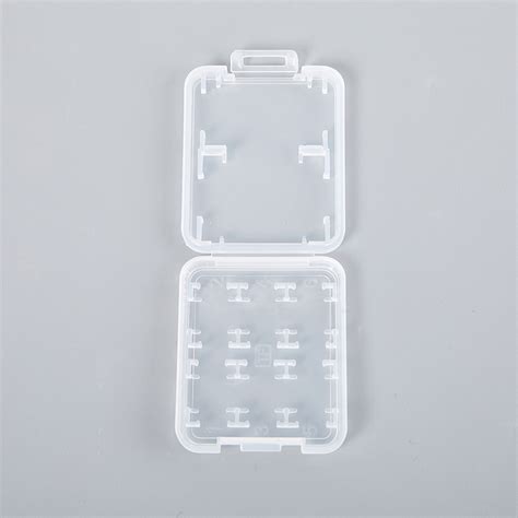 Pc Transparent Protector Holder Micro Box For Sd Sdhc Tf Ms Memory