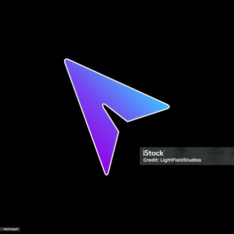 Black Mouse Pointer Blue Gradient Vector Icon Stock Illustration Download Image Now Blue