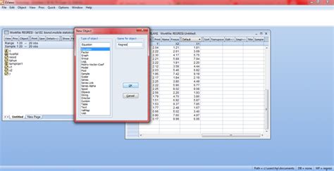 Analisis Regresi Dengan Eviews Mobilestatistikcom