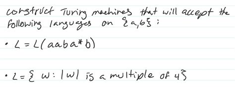 Construct Turing Machines That Will Accept The