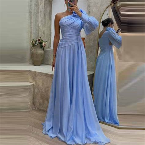 Fashion Pleated Casual Flared Sleeve V Neck Solid Color Maxi Dress