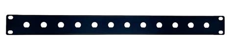 Bnc Patch Panel 1u 12 Port Black Unloaded Flat Folded Design