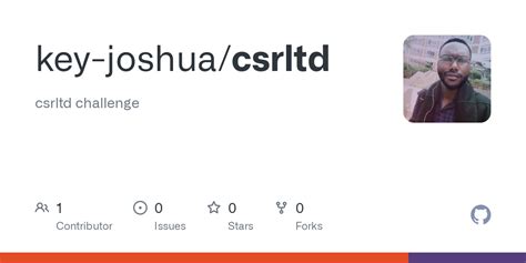 Github Key Joshuacsrltd Csrltd Challenge
