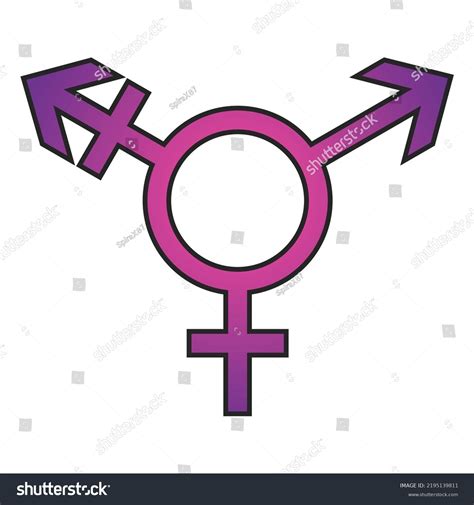 Symbol Representing Three Genders Malefemale X Stock Vector Royalty Free 2195139811 Shutterstock