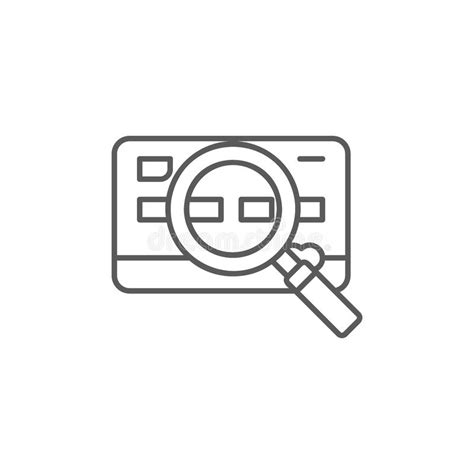 Credit Card With Magnifying Glass Payment Search Credit Card And