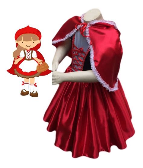 Fantasia Vestido Festa Luxo Chapeuzinho Vermelho Infantil R Em Mercado Livre