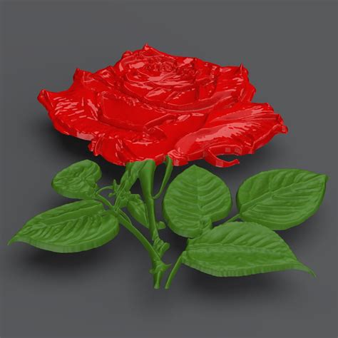 Rose Stl Digital File For Cnc Or 3d Printing Etsy