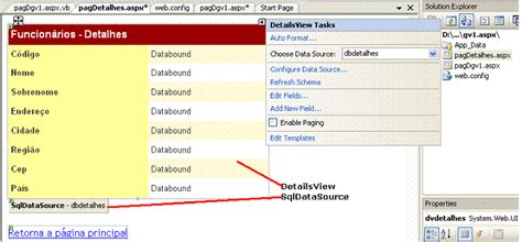 Gridview Sqldatasource E Detailsview