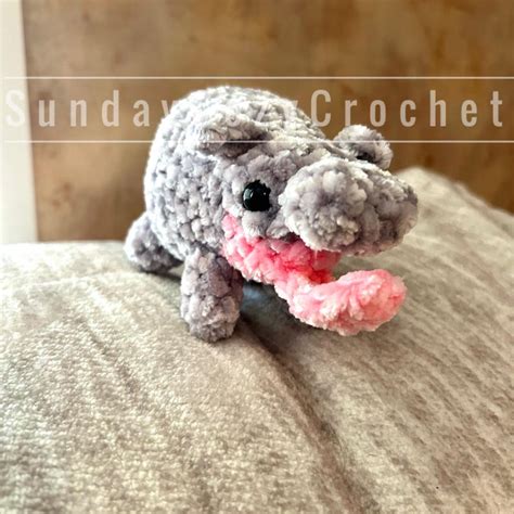 Moo Deng Hippo Plushie Etsy