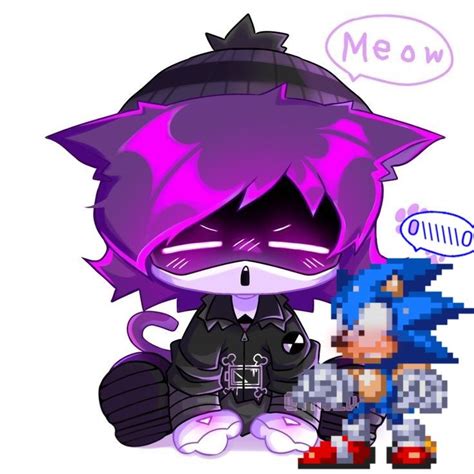 Sonic Blushing To See Kitten Uzi Cute Little Drawings Funny Anime