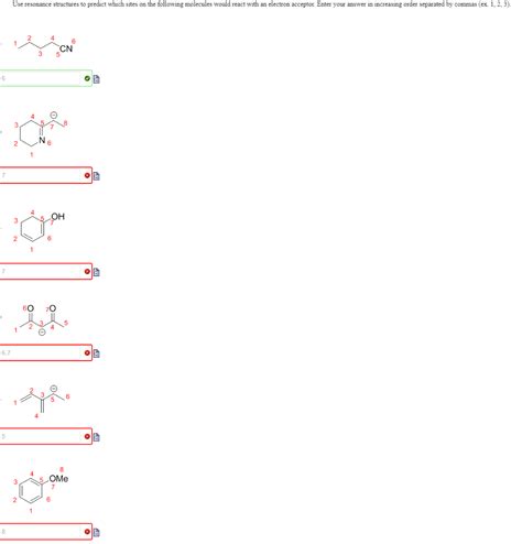 solved use resonance structures to predict which sites on