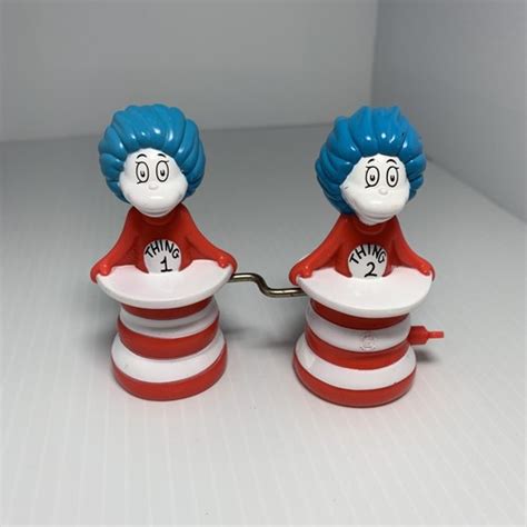 Burger King 2003 Dr Seuss Cat In The Hat Thing 1 And Thing 2 Wind Up Toy