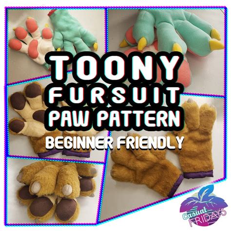 Toony Fursuit Paw Pattern Etsy