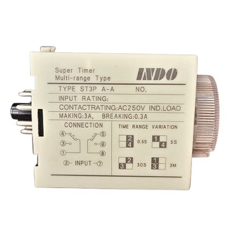 Indo Super Timer Relay Multi Range Type St3pa A 24vdc