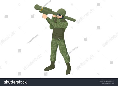 Isometric Special Forces Soldier Police Swat Stock Vector Royalty Free