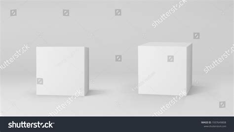 White 3d Cubes Set Perspective Isolated Stock Vector Royalty Free 1937649808