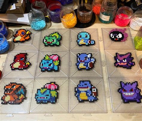 Pokemon Perlers Manualidades Perlas Fusibles Plantillas Hama Beads