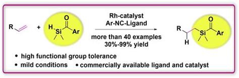 铑催化烯烃与酰基氢硅烷的氢化硅烷化 Chemistry A European Journal X Mol