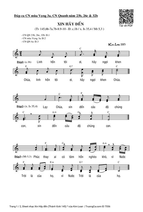 Sheet Pdf Th Nh V Nh P Ca Sheet Pdf V H P M