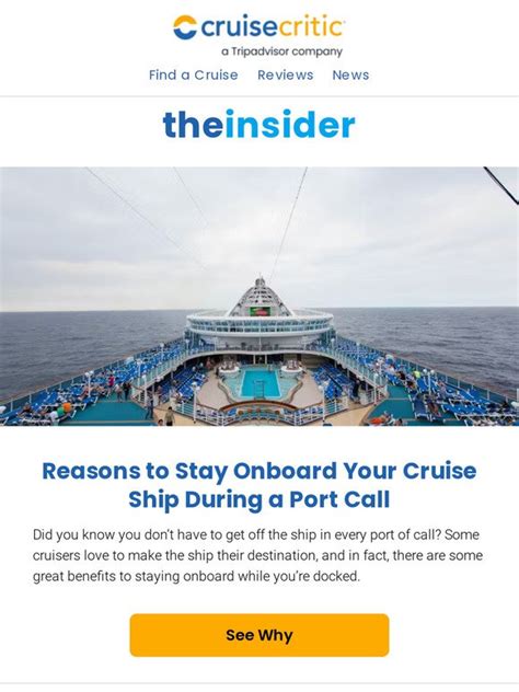 cruise critic why you should stay onboard during a port call things