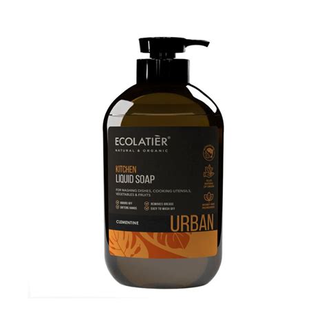 ECOLATIER URBAN skystas muilas virtuvei Klementinas, 600 ml - Elevita