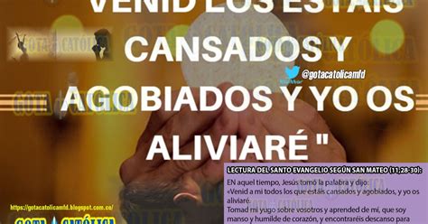 GOTA Católica Gotas de Dios Lecturas del Miércoles de la 2ª semana de