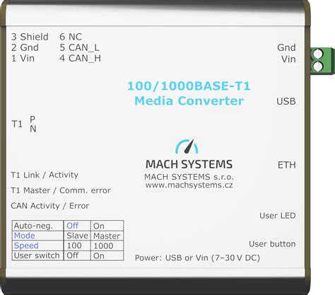 100 1000base T1 Media Converter Automotive Ethernet Phytools