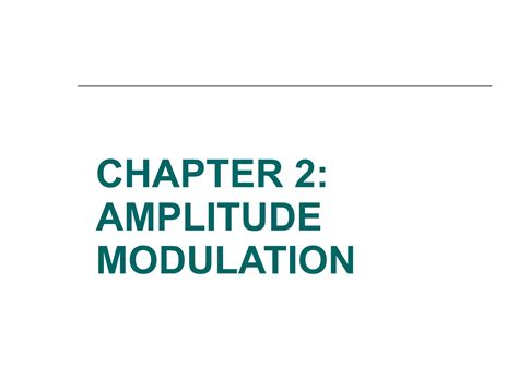 Chapter 2 Amplitudemodulation Ppt Digital Audio Computer Software And Applications