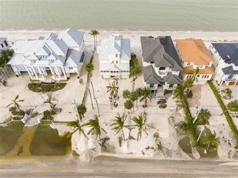 Aerial Photo Bonita Springs Beach Sand And Debris Aftermath Hurricane