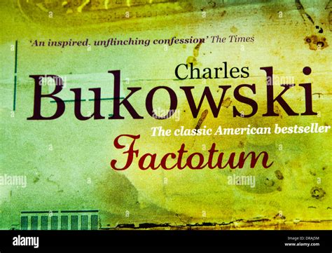Front cover of Charles Bukowskis book Factotum Stock Photo - Alamy