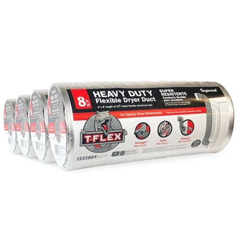 Imperial Fxw5099 T Flex Heavy Duty Flexible Dryer Duct Vent Hose 4 In