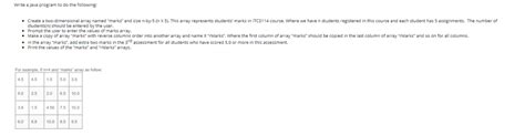 Solved Write A Java Program To Do The Following Create A Chegg