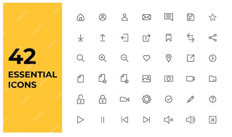 Premium Vector Ux Ui Line Icon Set Basic Essential Ux Ui Kit