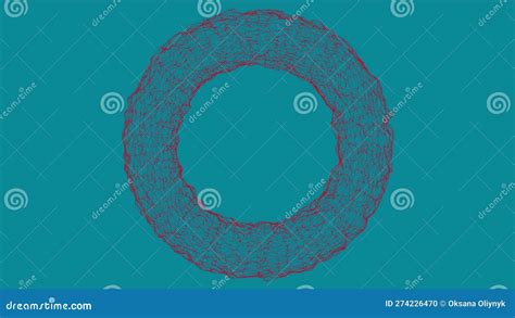 abstract torus of floating lines and polygons with copy space 3d