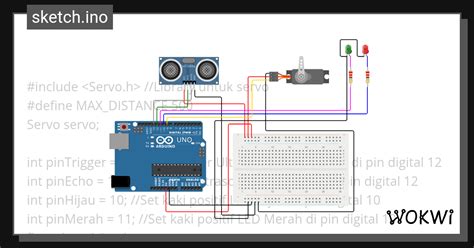 Portal Otomatis Berbasis Sensor Ultrasonic Wokwi Esp32 Stm32