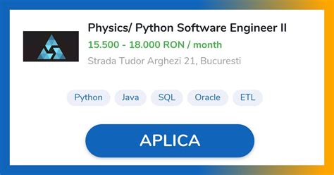 Devjob On Linkedin Physics Python Software Engineer Ii Job In Bucuresti Yes Energy