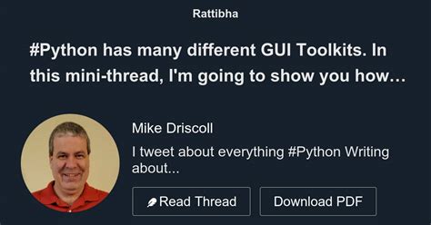Python Has Many Different GUI Toolkits In This Mini Thread I M Going