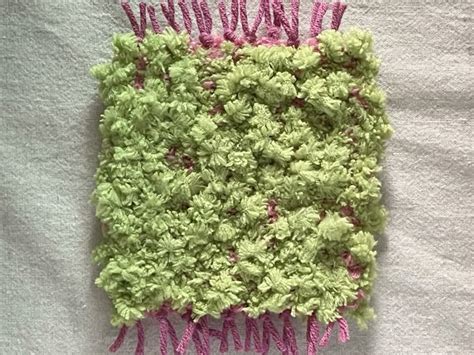 Pink Green Weaving Coaster 위빙 티코스터 직조 패턴 크로셰 액세서리 공예 튜토리얼