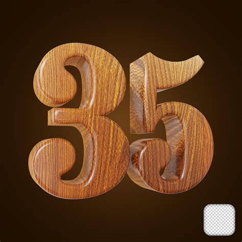 Premium Psd Wooden Number Texture D Illustration