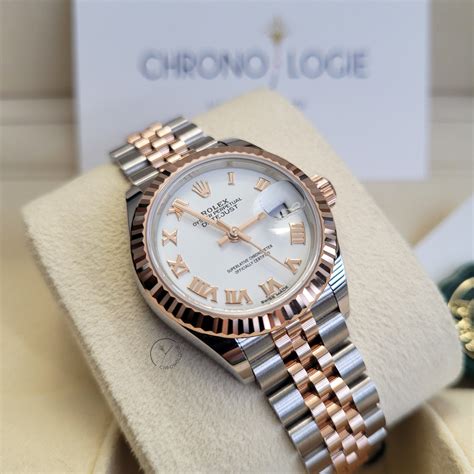 Rolex Lady Datejust Steel Rose Gold White Roman Jubilee Chronologie