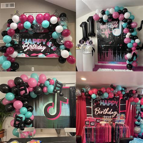 Tik Tok Balloon Garland Arch Kit Musical Tiktok Theme Birthday Disco