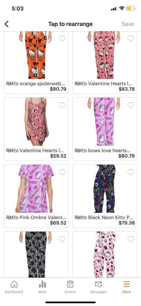 Retro Chococat Love Cream Hearts Valentine Kitty Pajama Pants Etsy