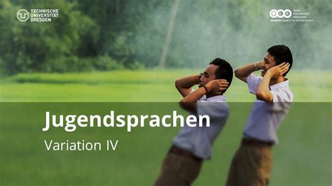 Jugendsprachen Variation Iv Basiswissen Sprachwissenschaft Ii Sose