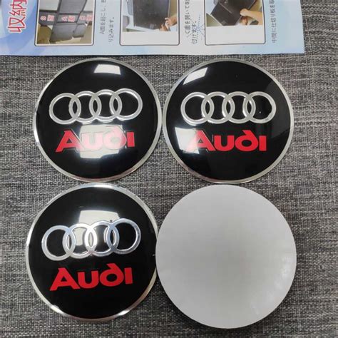 アウディ Audi ロゴ ホイールセンターキャップシール 4枚セット 直径56mm 防塵 両面テープ 管理番号145 社外品 ｜売買された