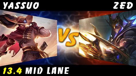 Yassuo Yasuo Vs Zed Mid Patch 134 Yasuo Gameplay Youtube
