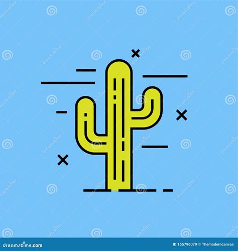 CACTUS LINE ART Vector Cactus Continuous Line Drawing Vector Illustration With Mexican Cactus