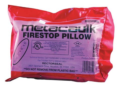 Metacaulk Firestop Pillow Up To 3 Hr Fire Rating 9 In Height 3 In