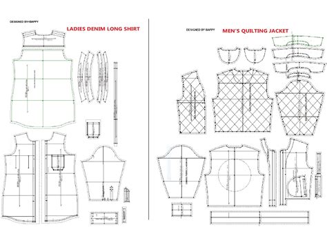 Digital Sewing Pattern Pattern Grading And Marker Making In Dxf Mdl Pdf Upwork