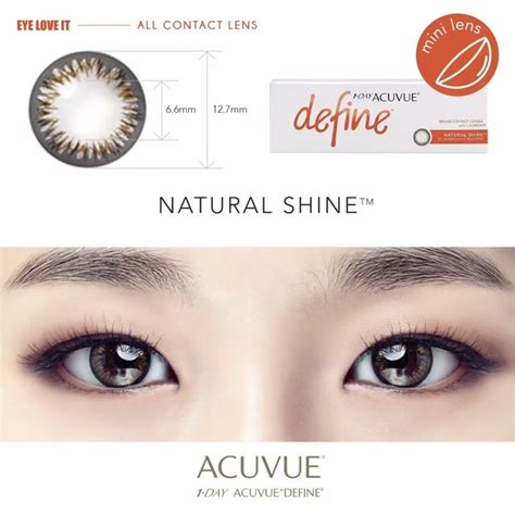 แบ่งขาย Acuvue Define 1 Day Natural Shine ค่าสายตา 200 Shopee